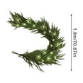 71Inch Artificial Pine Needle Garland With String Lights And Battery Pack - Faux Greenery Vine ...