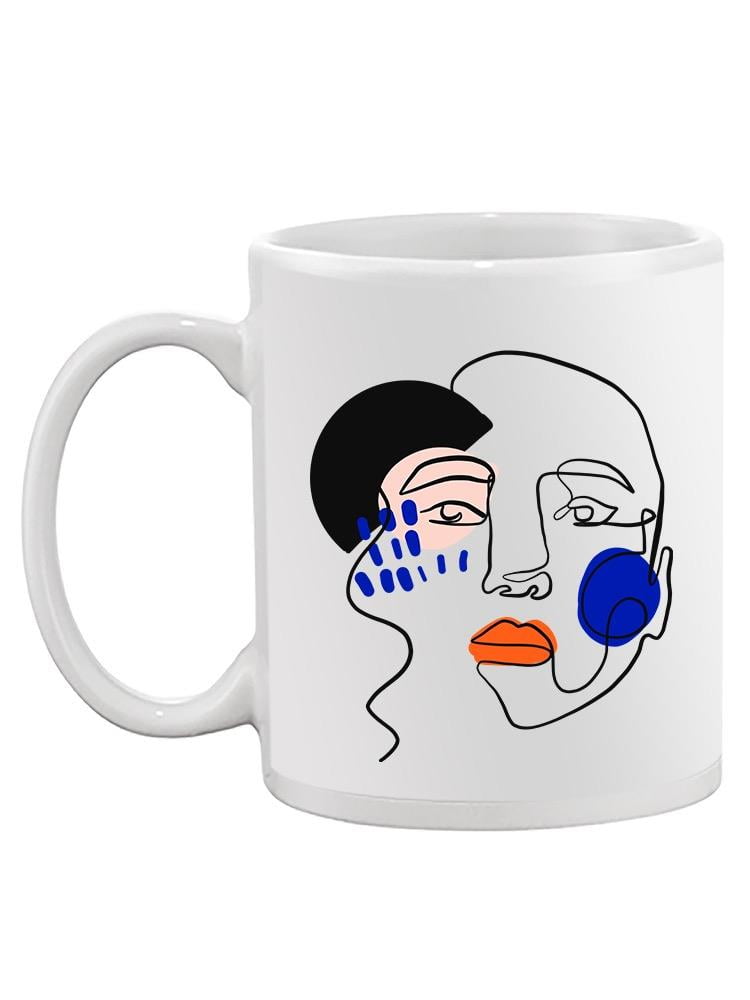 Line Art Woman Face Mug - Image by Shutterstock, - Walmart.com