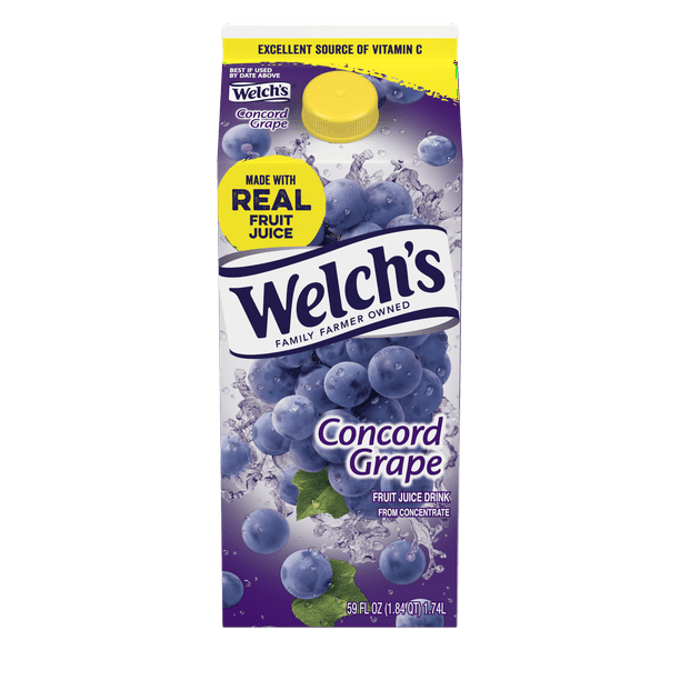 Welch's Concord Grape Fruit Juice Drink, 59 fl oz carton - Walmart.com