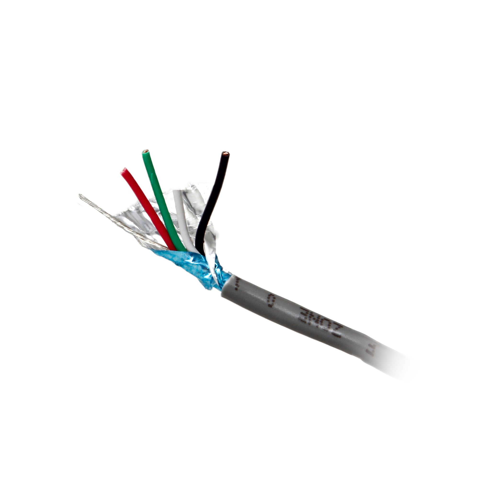 Cable Central LLC (5 Pack) Shielded Security/Alarm Wire, Gray, 22/4 ...