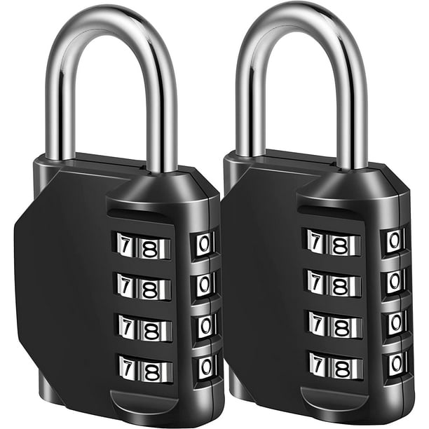 Combination Lock, 4 Digit Combination Padlock for School Gym Sports ...