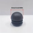 30pcs Round Black Plastic End Caps Plugs Chair Leg Inserts for Metal ...