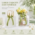 20 Pcs Clear Gift Bags with Green Ribbon Bows, Elegant PVC Party Bags ...