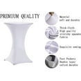 12 Pack 32x43 Inch Highboy Spandex Cocktail Table Cover White, Fitted ...