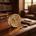 JWQFBC Round Clock Insert Mechanical Gears Clock Face Insert Metal-Look ...