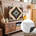 Abstract Ethnic Style TV Dust Cover 32 Inch, Retro Brown Green Weaving ...
