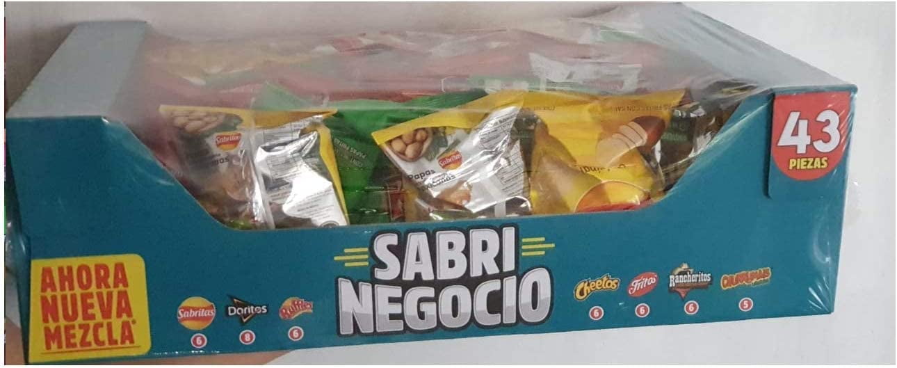 SABRITAS- 43 PIEZAS BOTANA SURTIDA Sabritas XY-L6AR-DUYX | Bodega ...