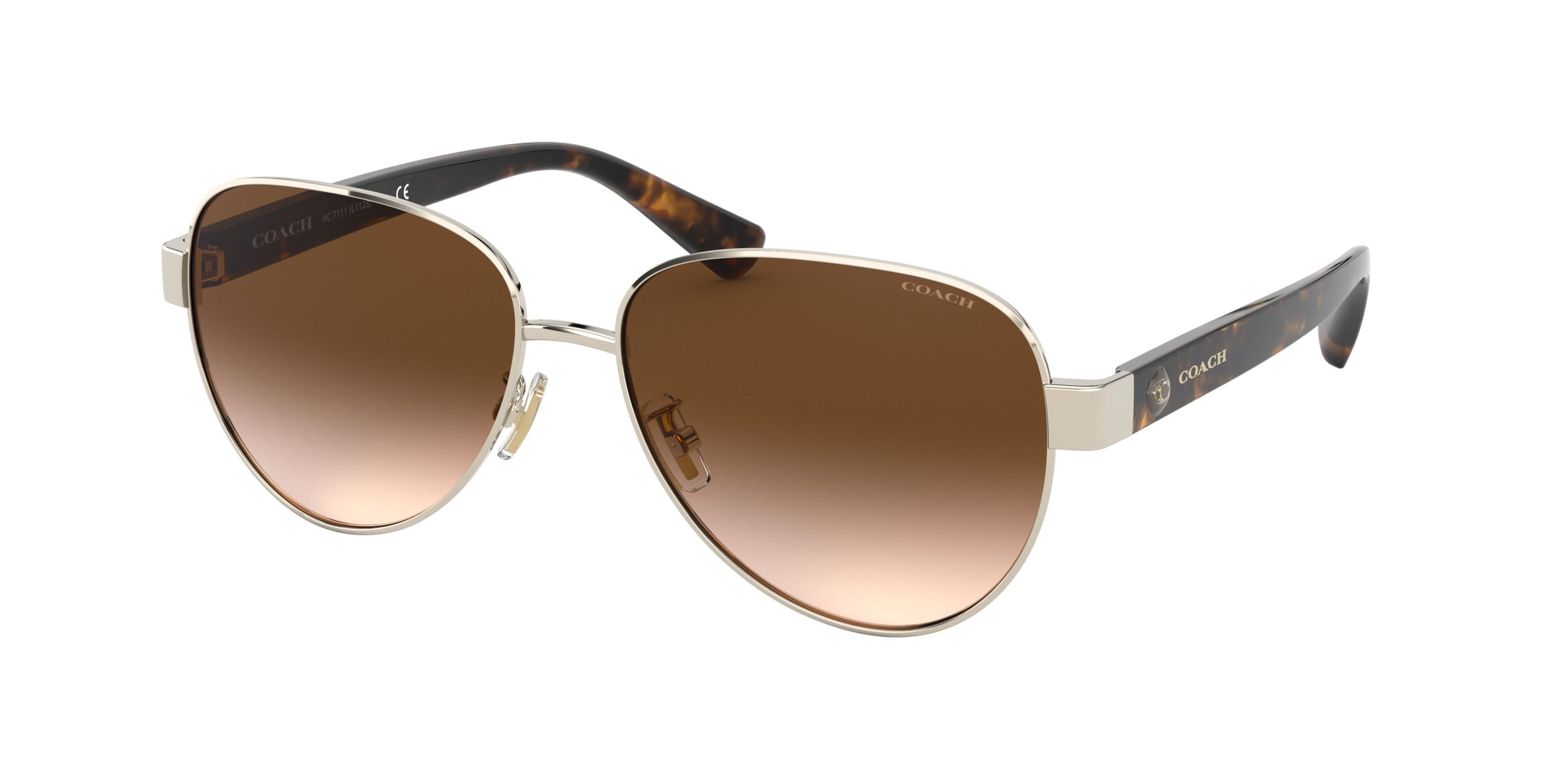 Coach 7111 L1128 Sunglasses 900513 Gold - Walmart.com
