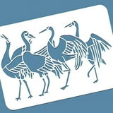 Cranes Stencil Oriental Elements Drawing Painting Stencils Reusable ...
