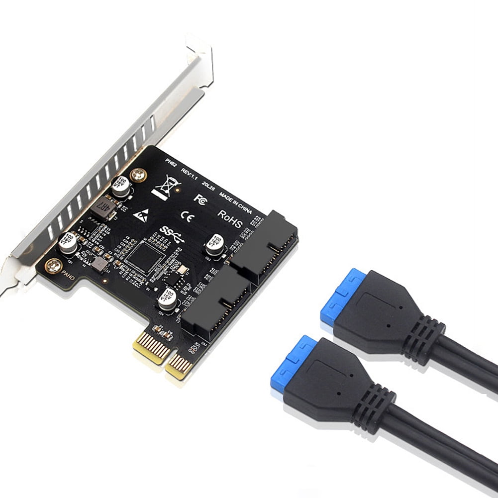 Tarjeta expansión Convertidor encabezado 90 grados 19 pines / 20 a tipo E USB 3.0 PCI-E ...