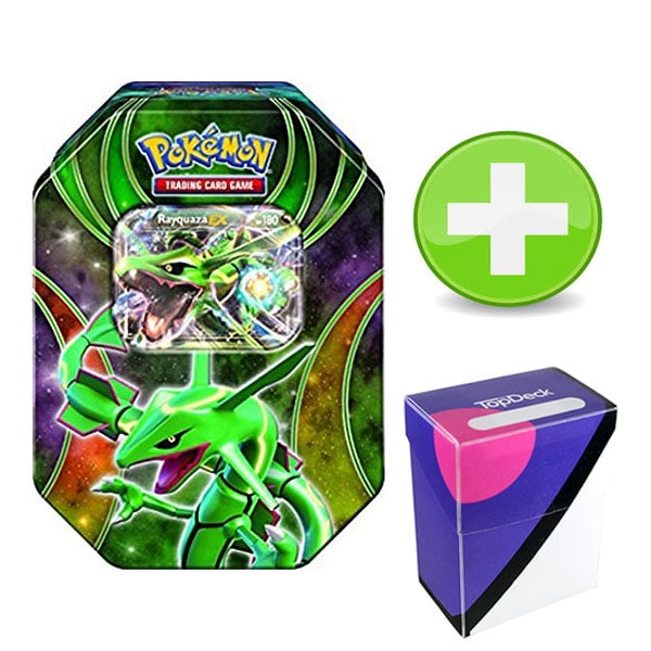 Pokemon Rayquaza Ex Tin With 1 Master Ball Colorway Deck Box