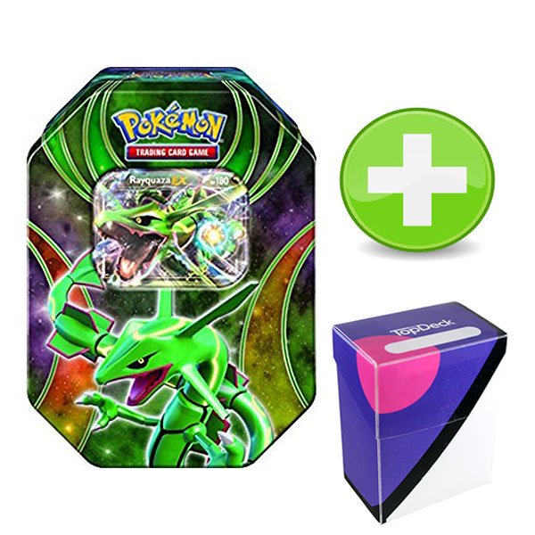 Pokemon Rayquaza Ex Tin With 1 Master Ball Colorway Deck Box