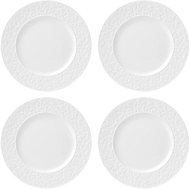 Kate Spade Blossom Lane 4-Piece Accent Plate Set, 4.10 LB, White Accent ...