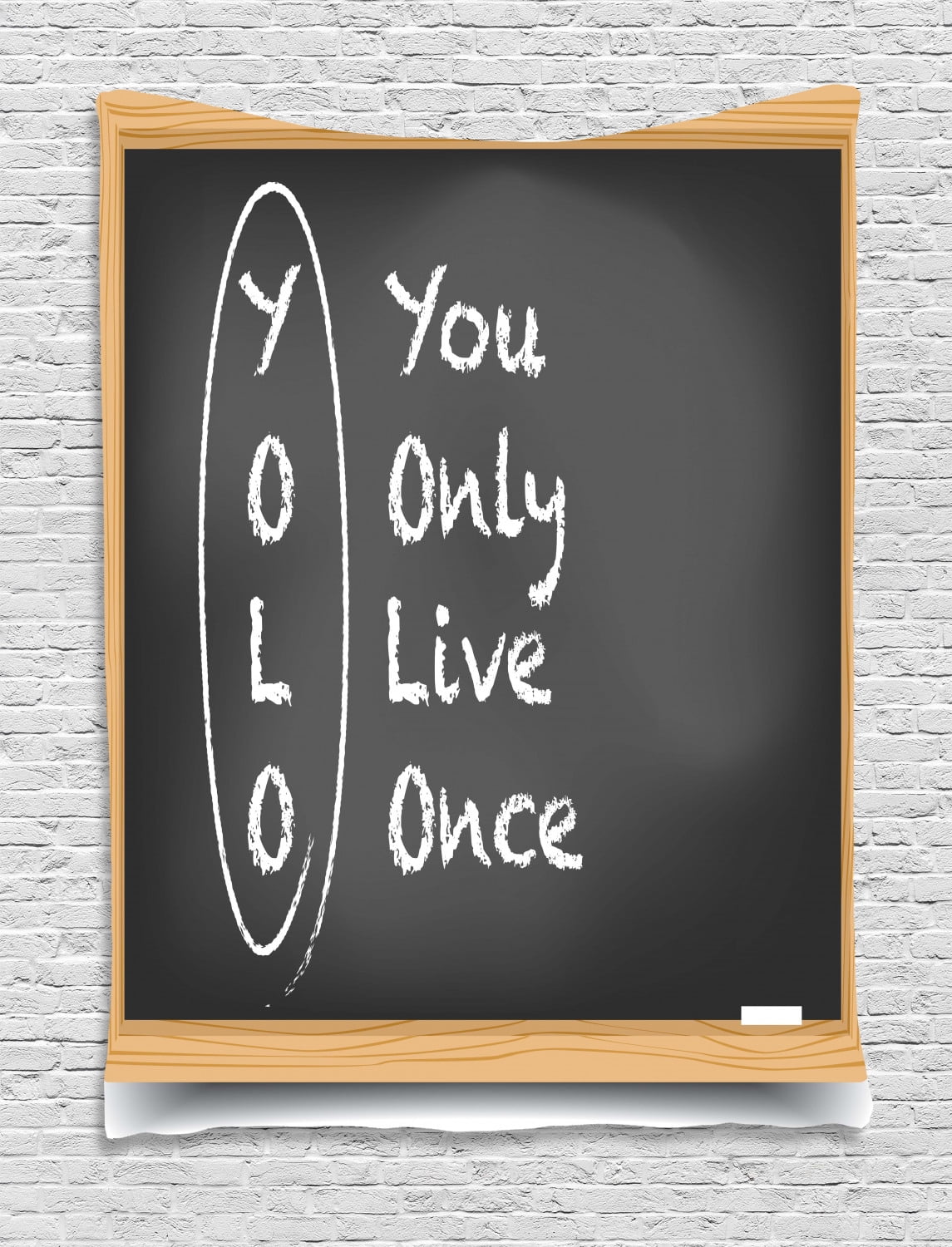 YOLO Tapestry, Chalkboard Background Abbreviation Classroom Themed ...