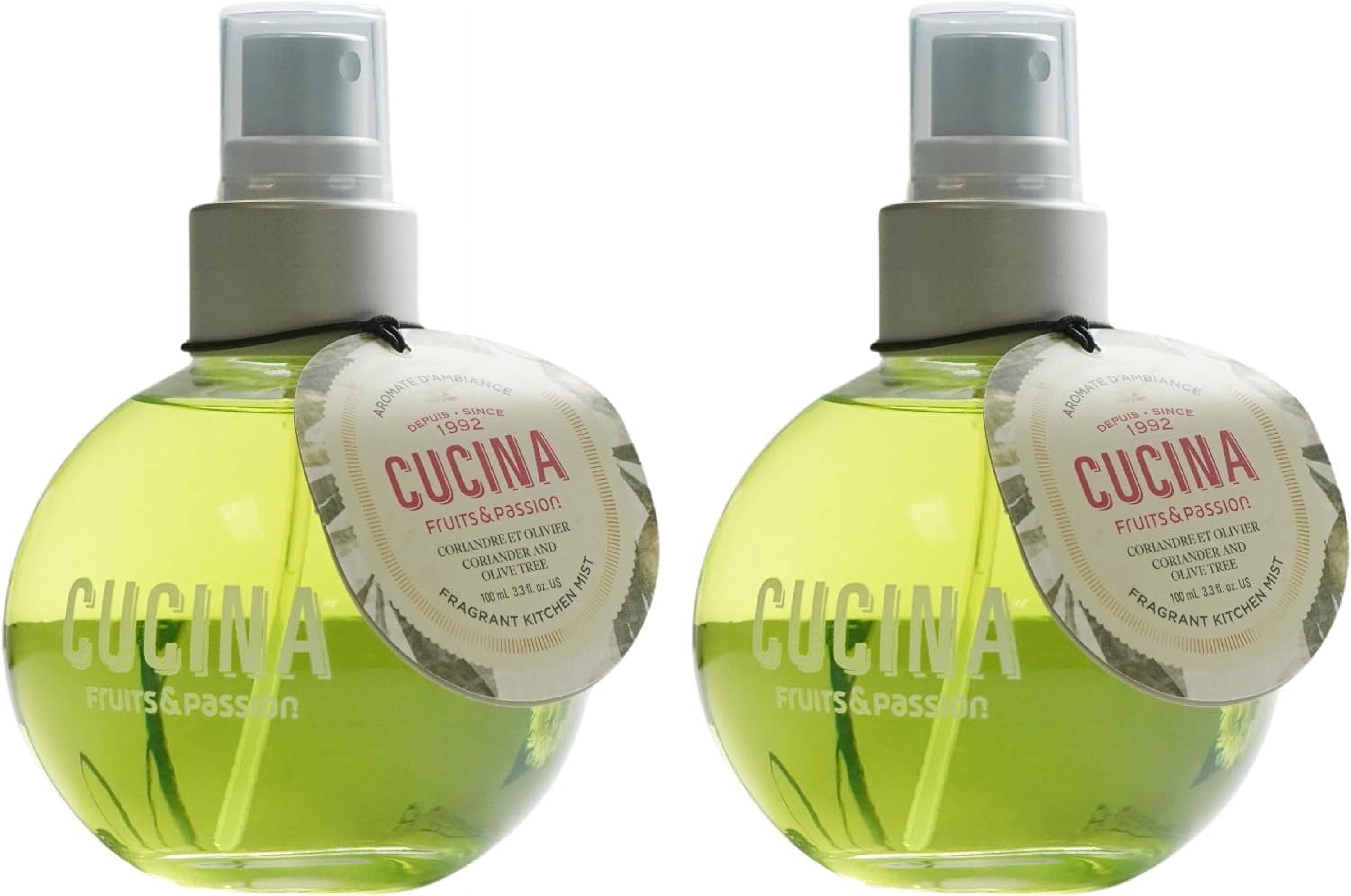 Fruits & Passion Cucina Coriander and Olive Tree Fragrant Kitchen Mist 100 ml - 2 Pack - Walmart.ca