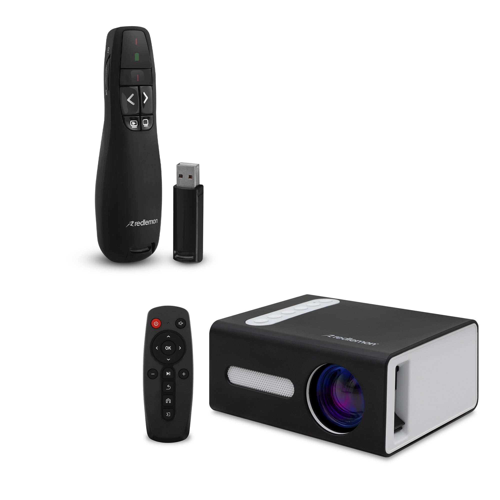 Mini Proyector Portátil y Presentador Inalámbrico USB Para PC, Redlemon ...