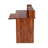 OneSpace Essential Computer Desk with Hutch - Cherry - Walmart.com