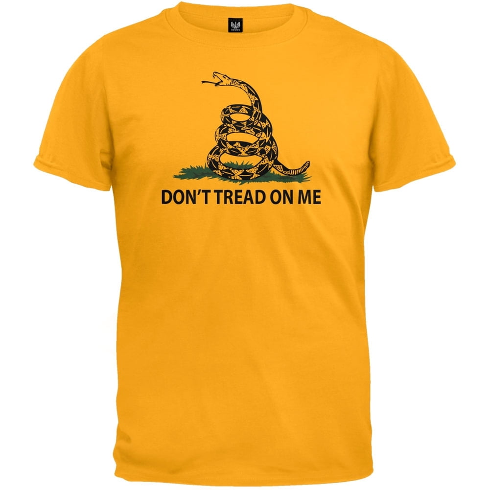 Click here for Old Glory Dont Tread On Me Gadsden Flag Gold T-Shi... prices
