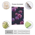Botanical Watercolor Purple Orchid And Magnolia Flower PatternSet of 2 ...