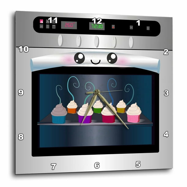 3dRose Cute kawaii happy smiling oven filled with baking cupcakes - for ...