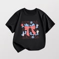 CAIVO T-Shirts Patriotic Print Girls T Shirt Soft Relaxed Fit Tops For ...