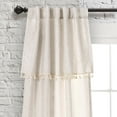 Lush Decor Ivy Tassel Tassel 84" x 40" Solid Neutral 90% Polyester, 10% ...