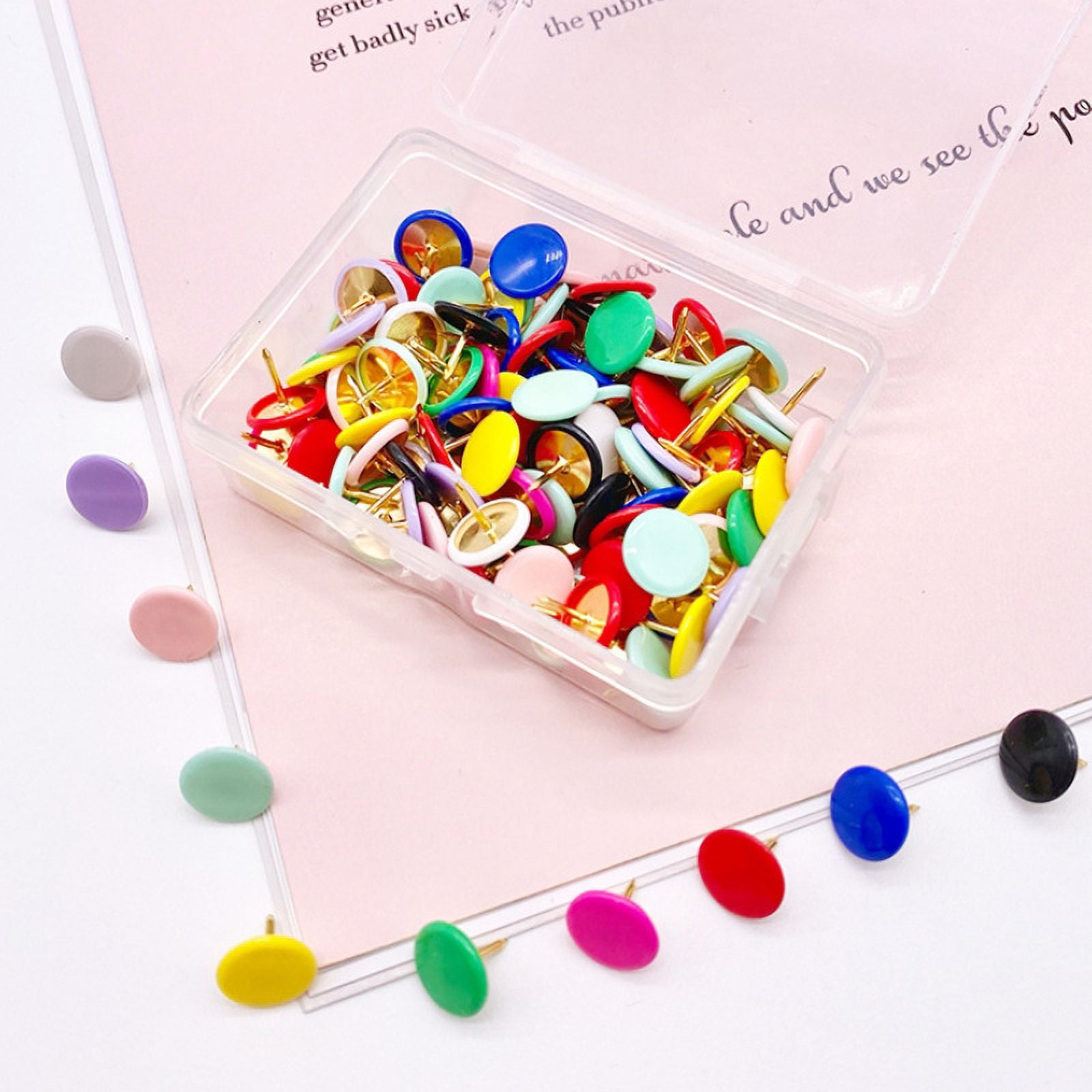 Paquete de 200 chinchetas (10x10 mm) con cabezas de plástico y puntas ...