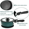 Moss & Stone 10 Pcs Blue Pots And Pans Set Removable Handle, Induction ...