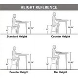 Andeworld Bar Stools Set of 4 Counter Height Stools Industrial Metal ...