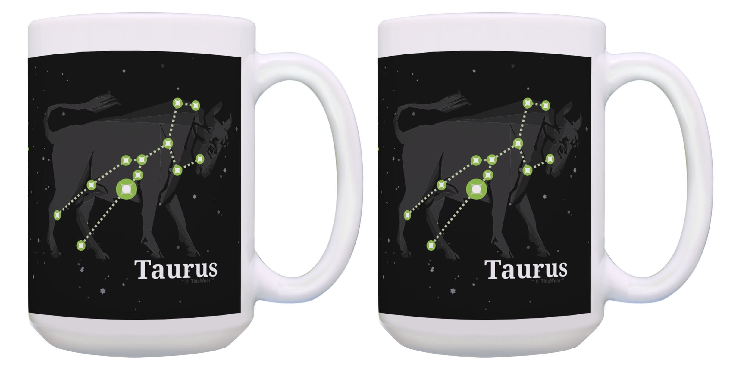 ThisWear Taurus Mug Set Taurus Constellation Mug Star Sign Mug 2 Pack ...