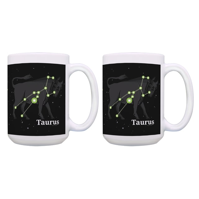 ThisWear Taurus Mug Set Taurus Constellation Mug Star Sign Mug 2 Pack ...