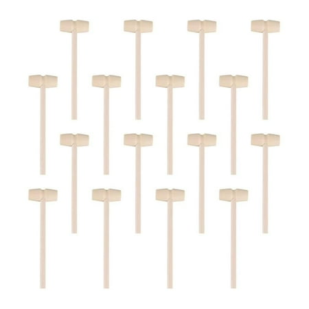 16pcs Mini Wood Hammers Chocolate Hammer Breakable Heart Hammer Wooden ...
