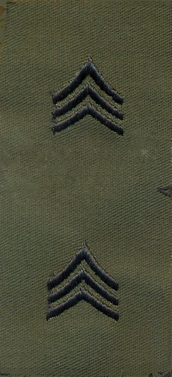 US Army Sergeant E-5 Rank OD Green Sew-On Patches - Pair - Walmart.com