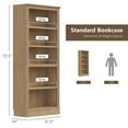 Living Essentials Corp. 72" Halston Standard 5-Tier Bookshelf ...