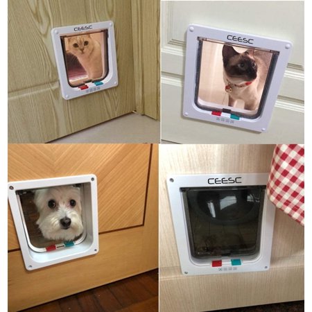 Large Cat Flap (External Size 28 x 24.9 cm), 4 Way Locking Large Cat ...