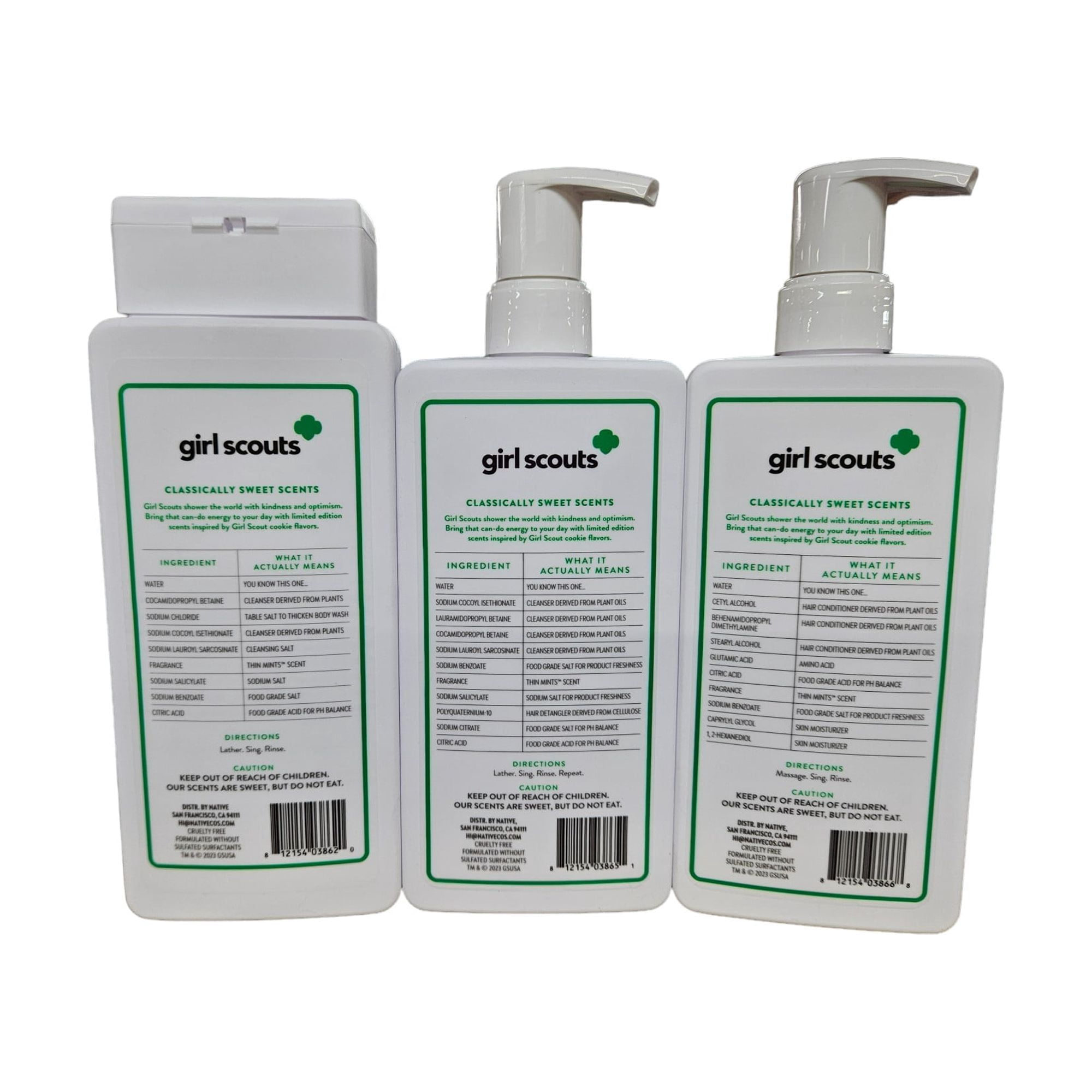 Native Girl Scouts Thin Mints Volumizing Set with Conditioner, Body ...
