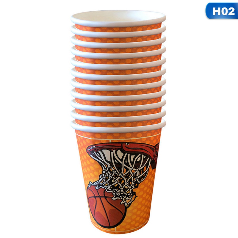 PWFE Basketball Party Disposable Tableware Set Paper Cup Plate Straws ...