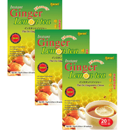 Honsei Instant Ginger Honey Tea, 18 g/0.63 oz., 20 Sachets Each Box - 3 ...