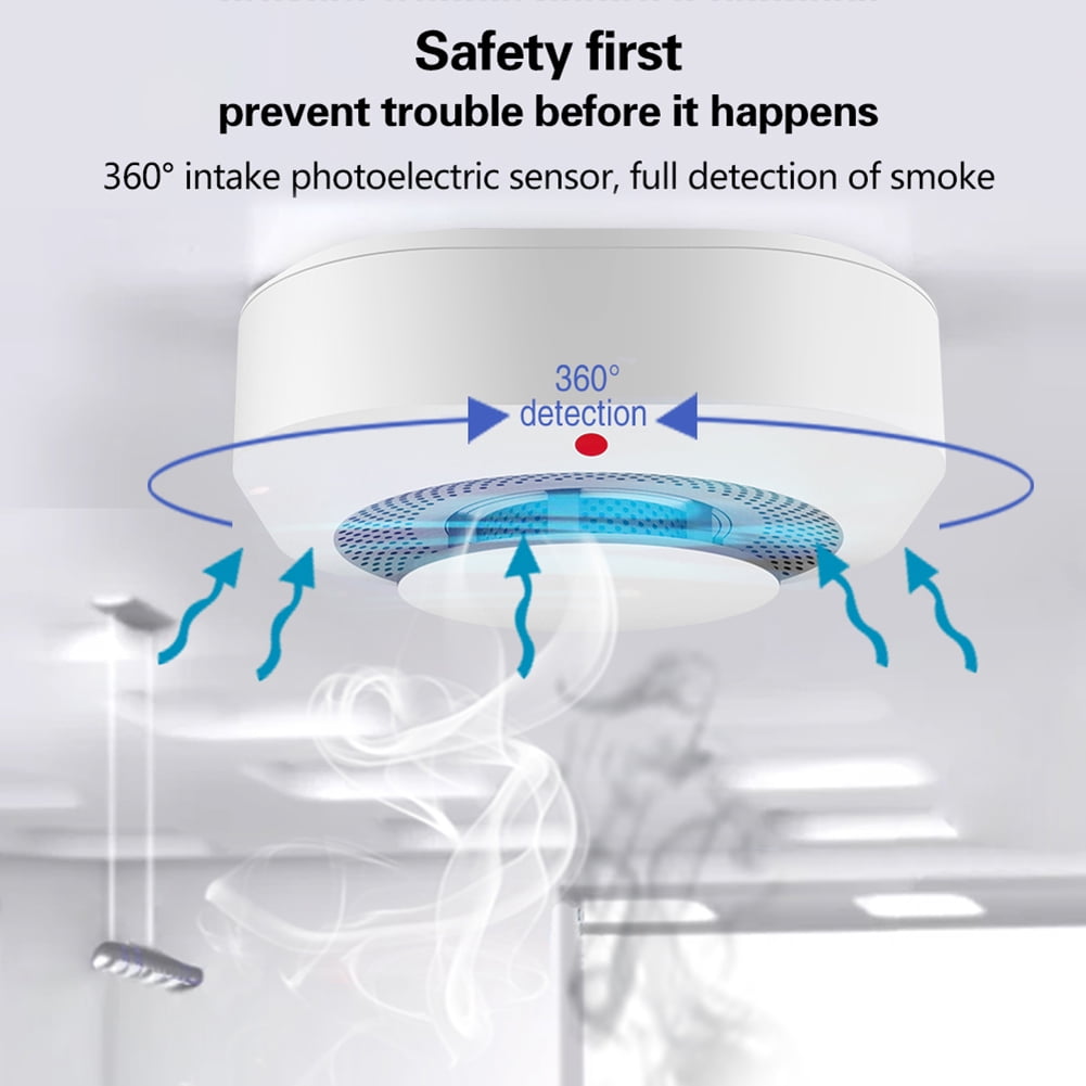 Detector de humo inteligente WiFi Tuya APP Push Sensor de alarma contra ...