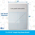 Flipside Products 1/2" Graph Dry Erase Board, 11" x 16" Single, Pack of ...