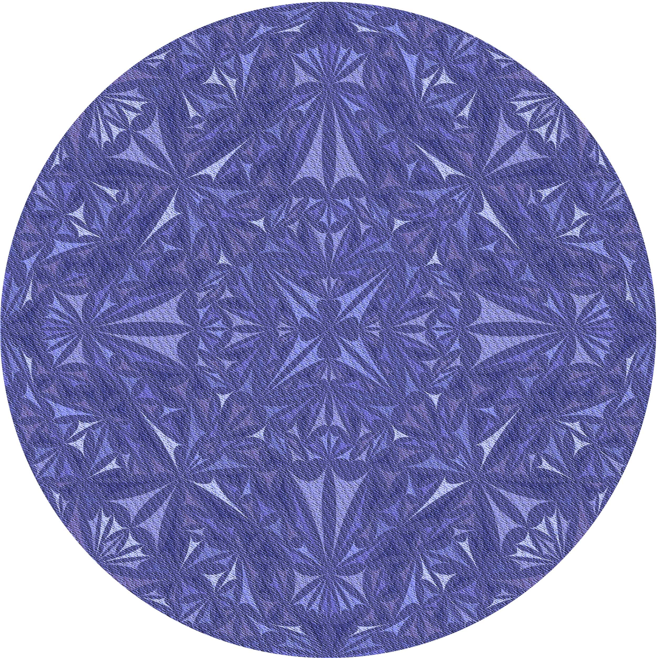 Ahgly Company Indoor Round Patterned Light Slate Blue Area Rugs, 6 ...