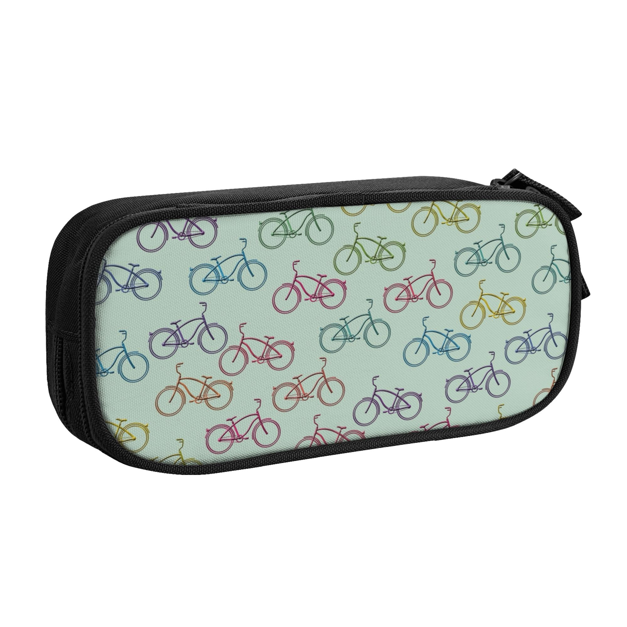TEQUAN Large Capacity Pencil Case, Bicycle Bikes Pattern Pencil Pouch 2 ...