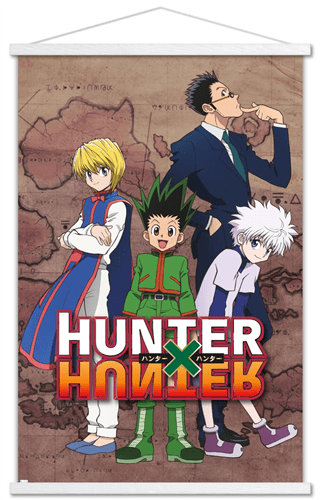 Hunter X Hunter - Map Wall Poster with Wooden Magnetic Frame, 22.375" x ...