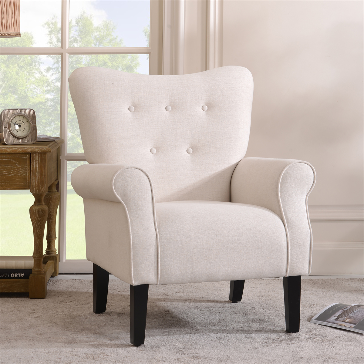 Modern Wing Back Accent Chair, Living Room Sofa Chair,
