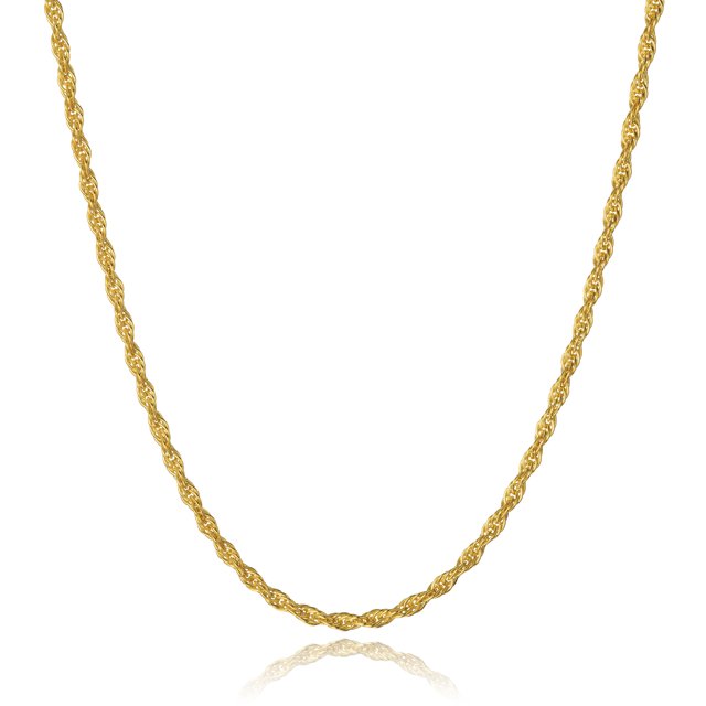 Ariana Lucci 14K Gold Filled 3mm Italian-Made Loose Rope Chain Necklace ...