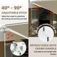 9.8' x 7.8' Manual Retractable Awning, Patio Awnings Sunshade Shelter ...