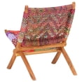 vidaXL Folding Chindi Chair Multicolors Fabric - Walmart.com