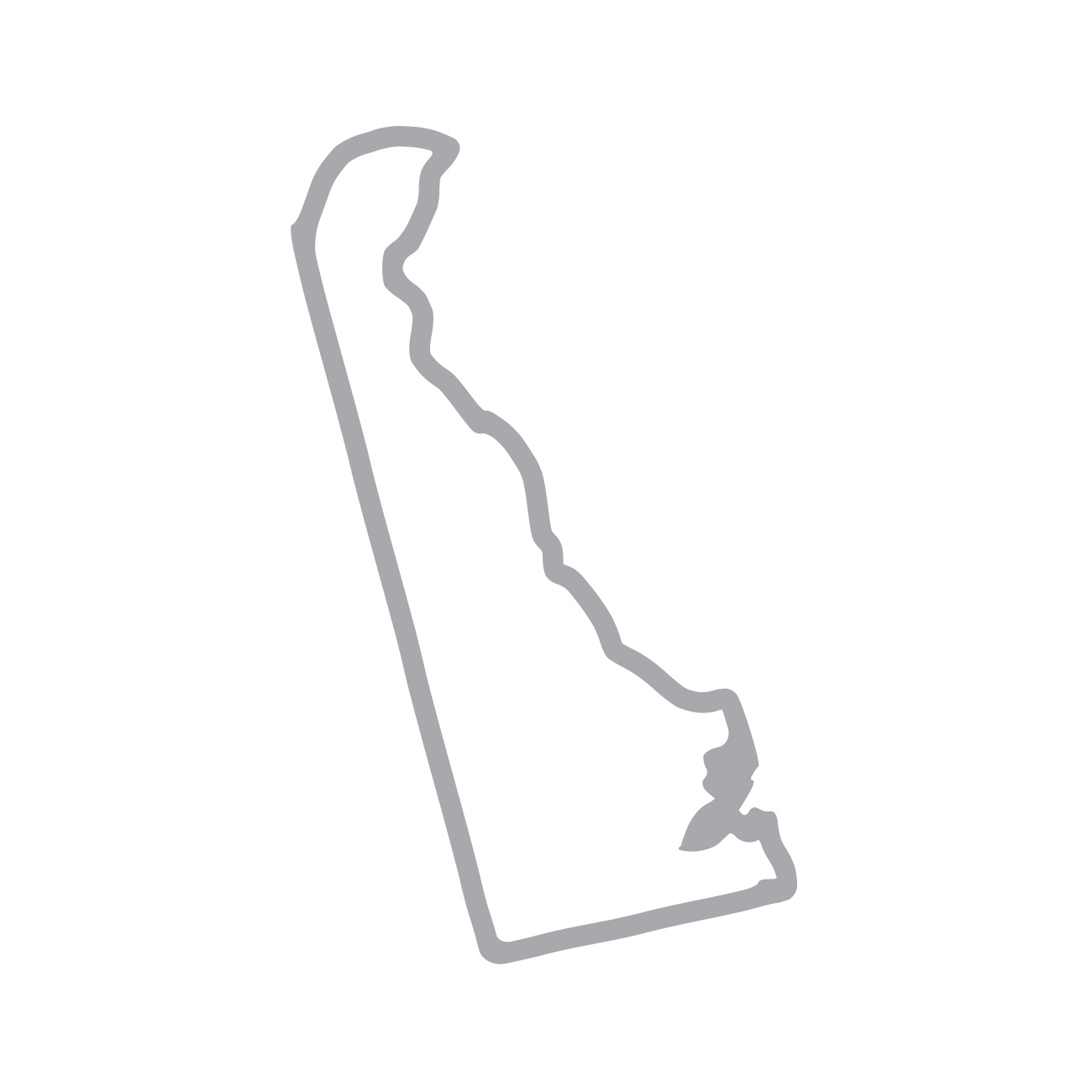 Delaware Outline Sticker Decal Die Cut - Self Adhesive Vinyl ...