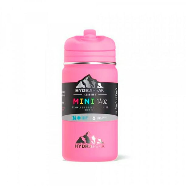 Hydrapeak Mini Termo Para Niños de 14 oz con Tapa de Popote Rosa ...