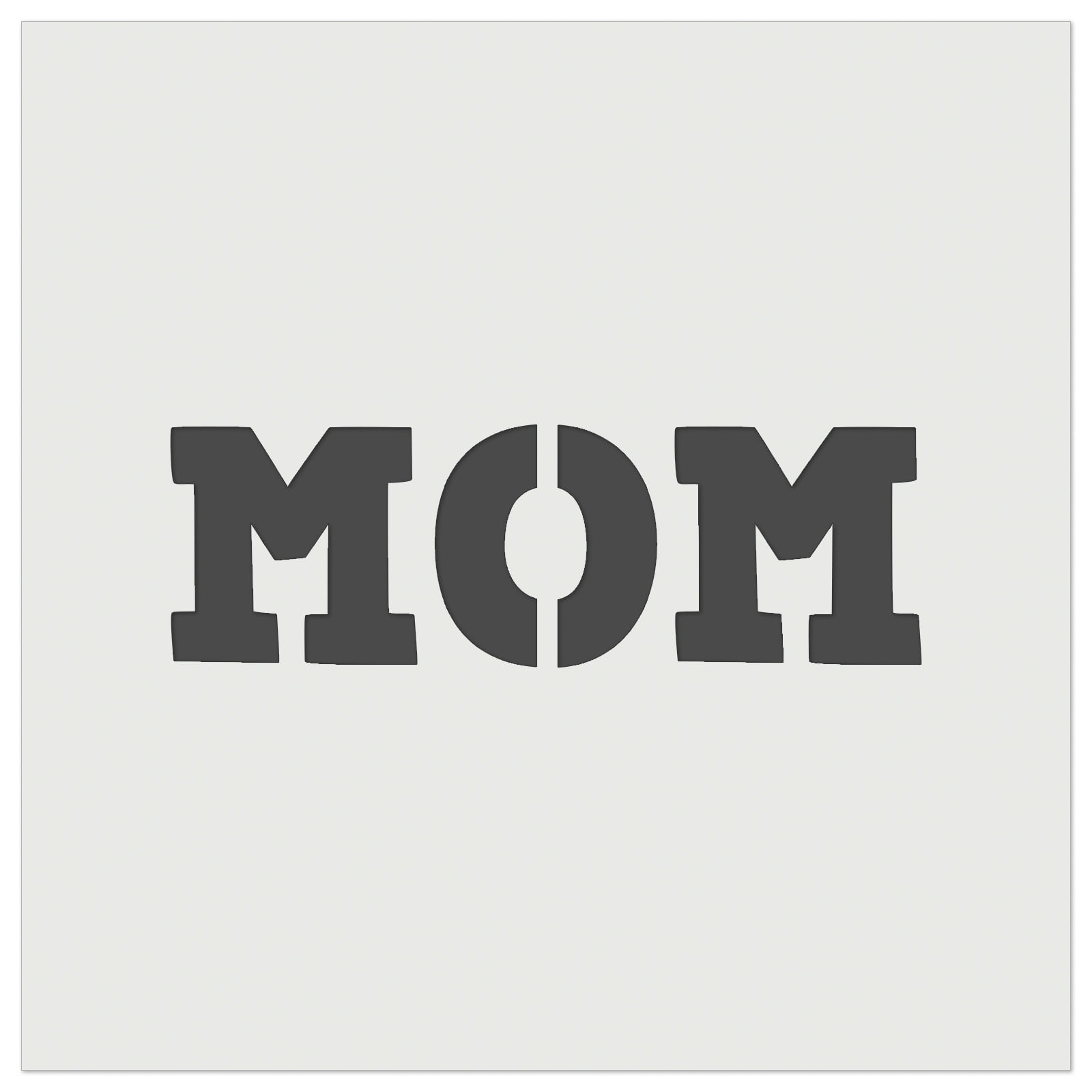 The Word Mom In Bubble Letters